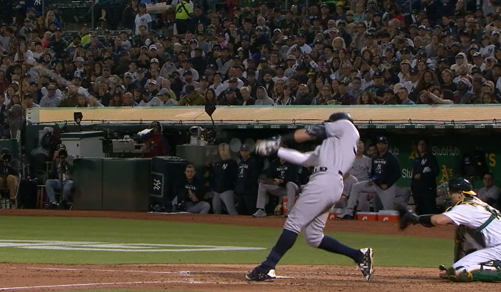 Judge & Cole Get the A's. NY 3 Oakland 2 - Yankee.Blue