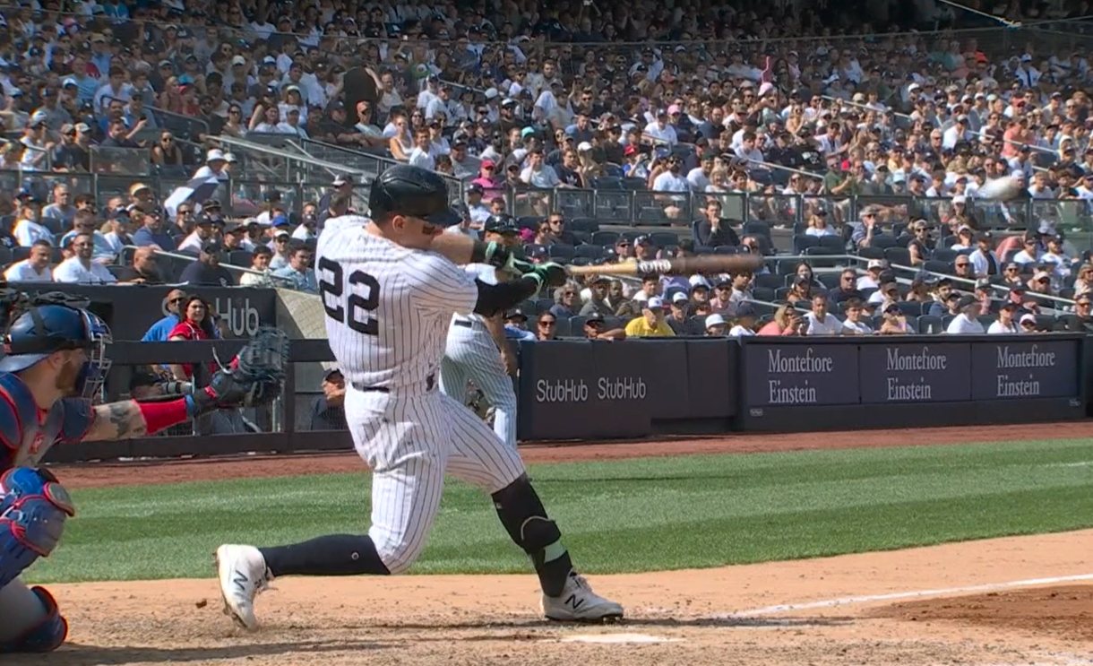 Comeback. Harrison Bader 2-RBI Double Vaults Yanks. NY 5 Texas 3 ...