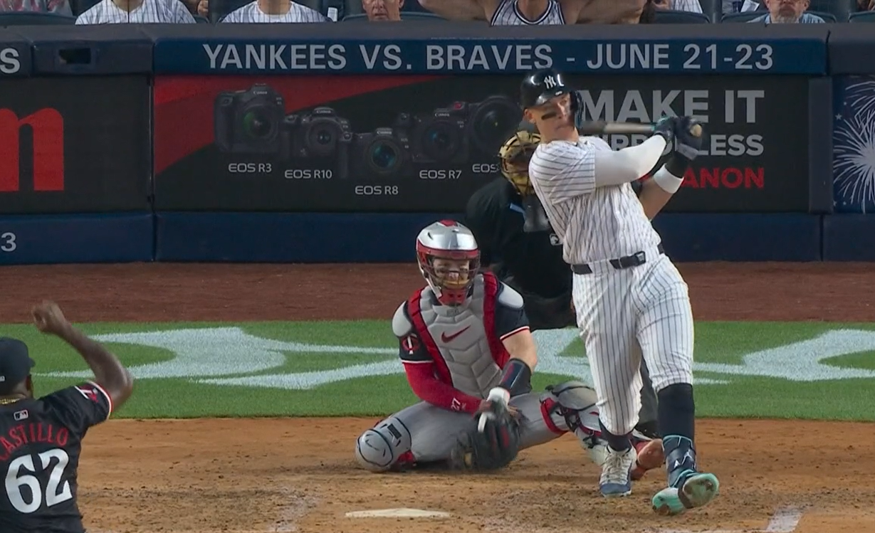 Yankee Bats Bash Twins for Rodon. NY 9 Minnesota 5 - Yankee.Blue